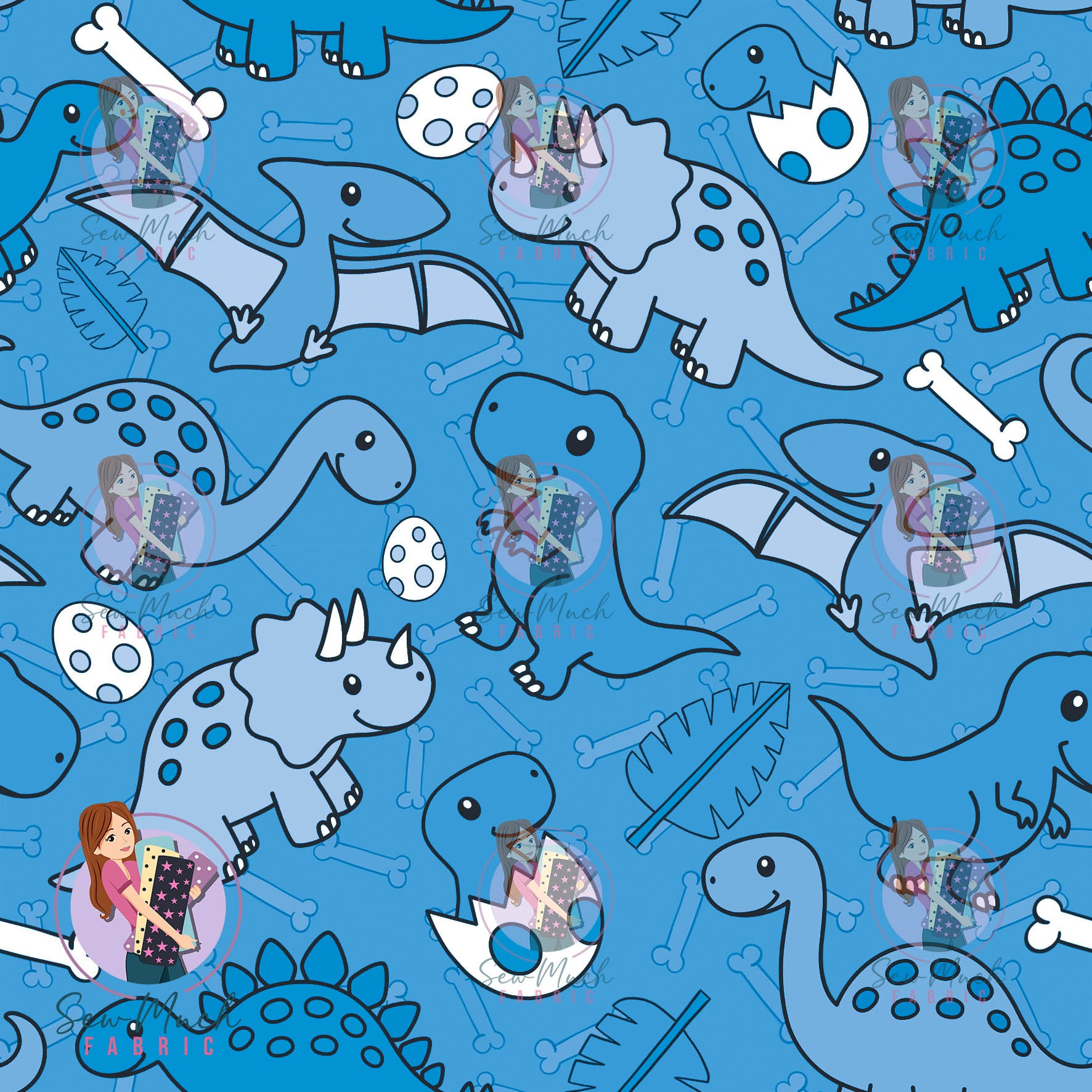 Unlimited Pre-Order: Blue A-Rawr-Able – Sew Much Fabric Australia