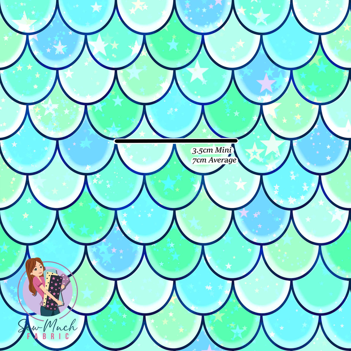 Mermaid Scales Colour 3 | Woven | Retail | MINI Scale – Sew Much Fabric ...